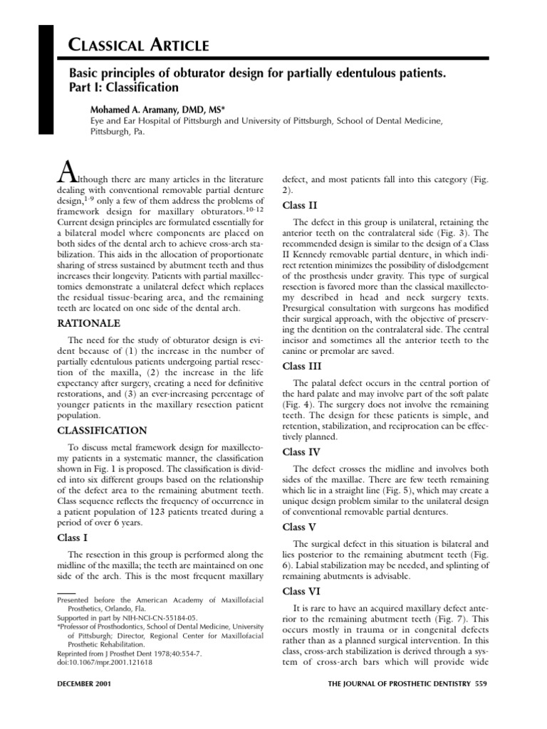 Maxillectomy Obturator Classification | PDF | Dentistry | Animal Anatomy