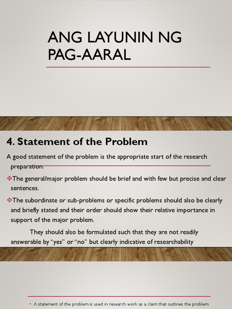 Layunin NG Pananaliksik | PDF