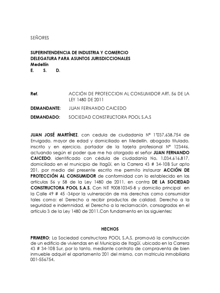 Demanda Sic | PDF | Protección al Consumidor | Información del gobierno