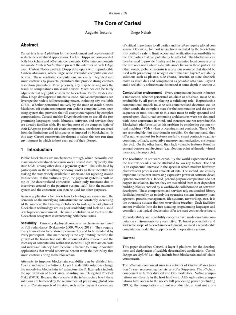 Cartesi Whitepaper | PDF | 64 Bit Computing | Booting