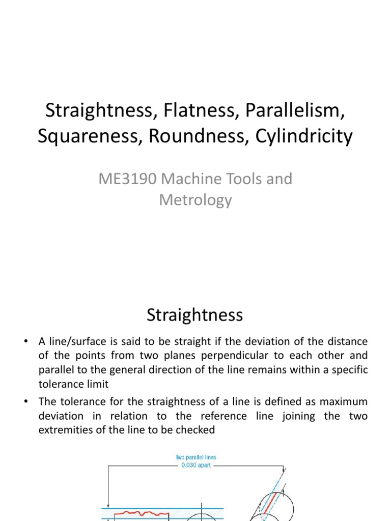 Straightness, Flatness, Parallelism | PDF | Circle | Space