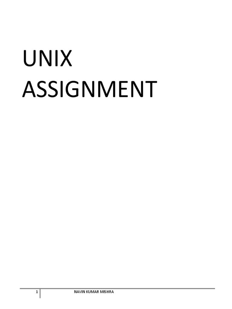 UNIX ASSIGNMENT (1) 20 Pages | PDF | Alphabet | Computer Programming