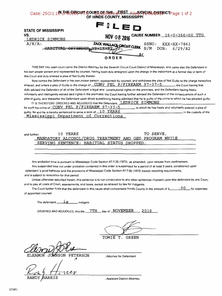 Ledrick Simmons File | PDF | Imprisonment And Detention | Penology