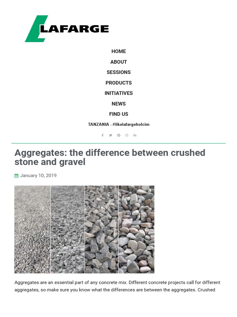 Crushed Stone vs. Gravel in Construction | PDF | Construction Aggregate ...