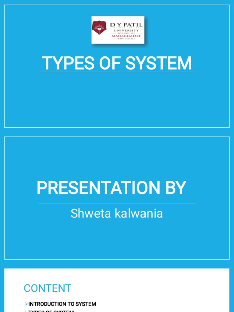 Types of System - Bis | PDF | Business | Computing
