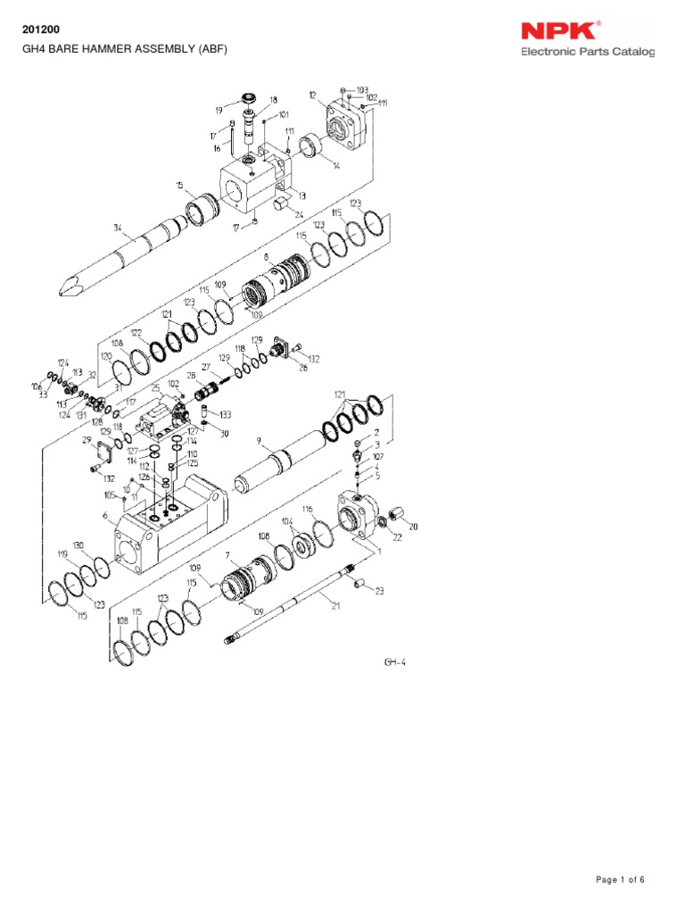 GH4 Hammer Parts Manual Overview | PDF | Nut (Hardware) | Screw