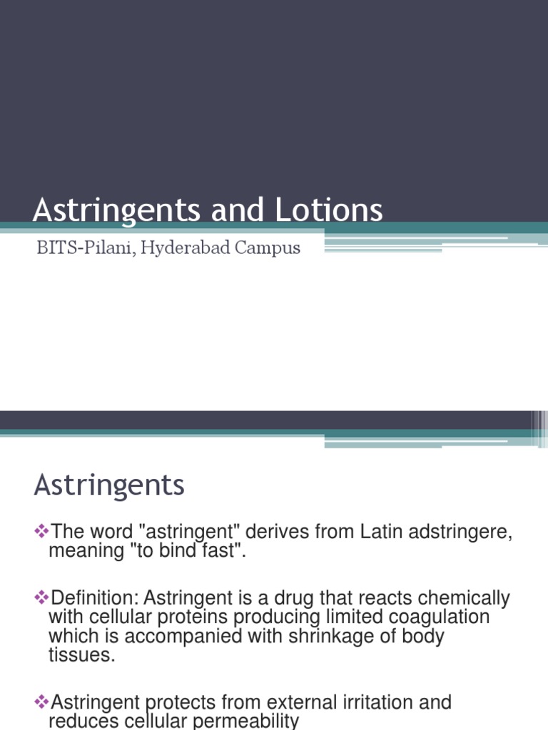 Astringents and Lotions | Download Free PDF | Emulsion | Chemical ...