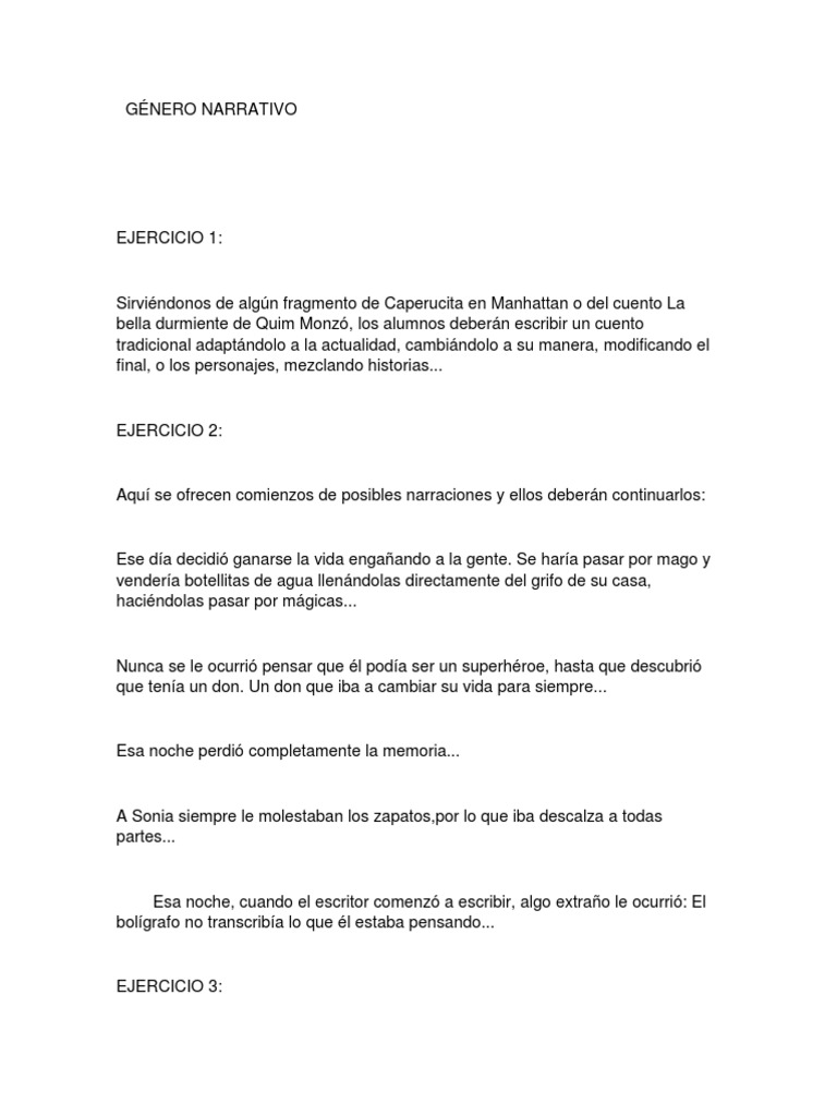 Taller de Escritura Creativa | PDF | Cuentos | Narrativa