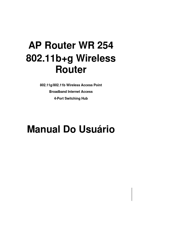 Aprouter WR254 | PDF | Endereço de IP | Rede local