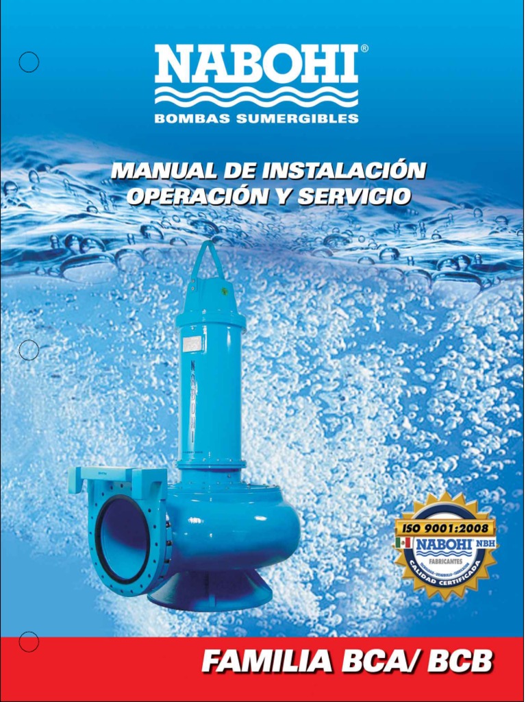 Manual Nabohi Bca-Bcb | PDF | Bomba | Motor eléctrico