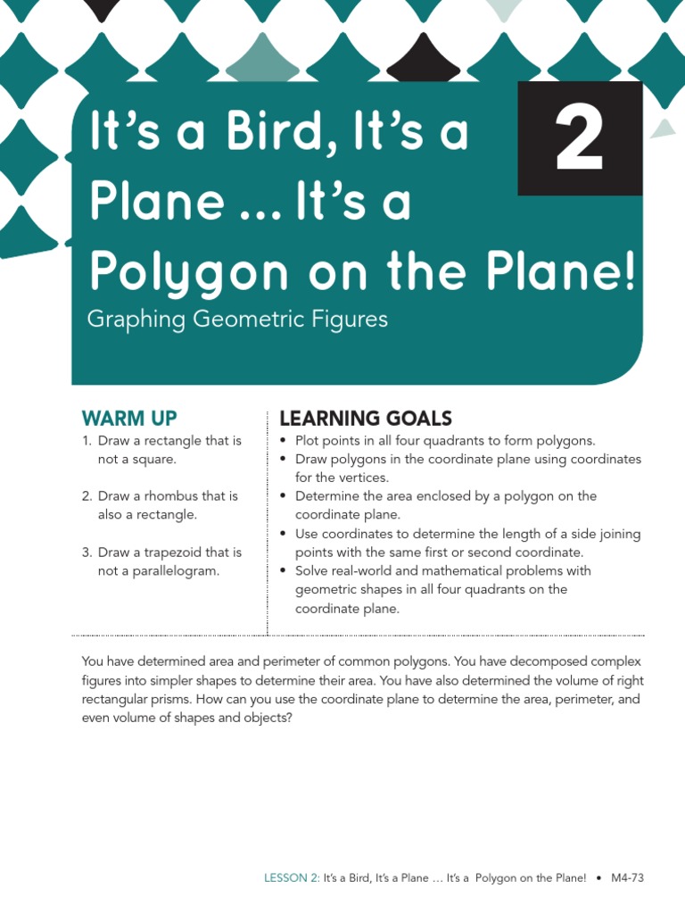 Graphing Polygons on the Coordinate Plane | PDF | Area | Cartesian ...