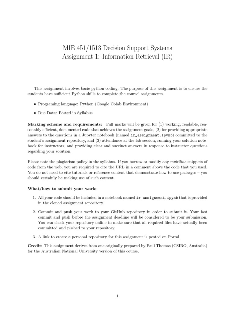 DSS Assignment | PDF | Information Retrieval | Software Engineering