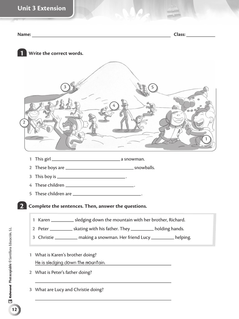 Wonder 3 Unit 3 Extension PDF | PDF