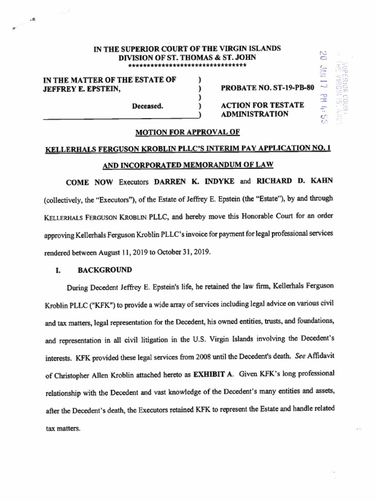 Motion To Approve Legal Fee Invoice | PDF