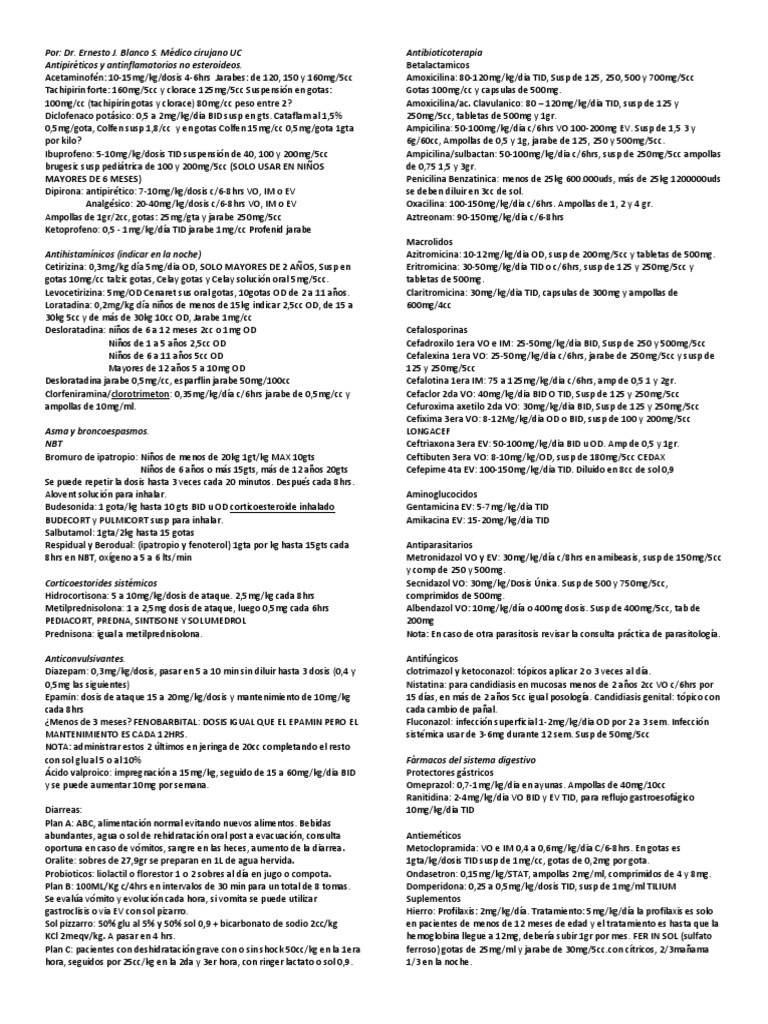 Dosis Ped (2) - 1 PDF | PDF | Farmacología | Tratamientos médicos