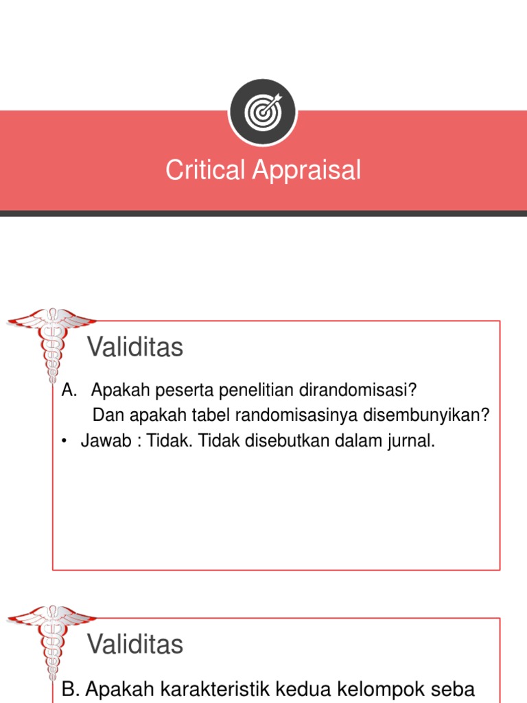 Critical Appraisal | PDF | Kesehatan Holistik