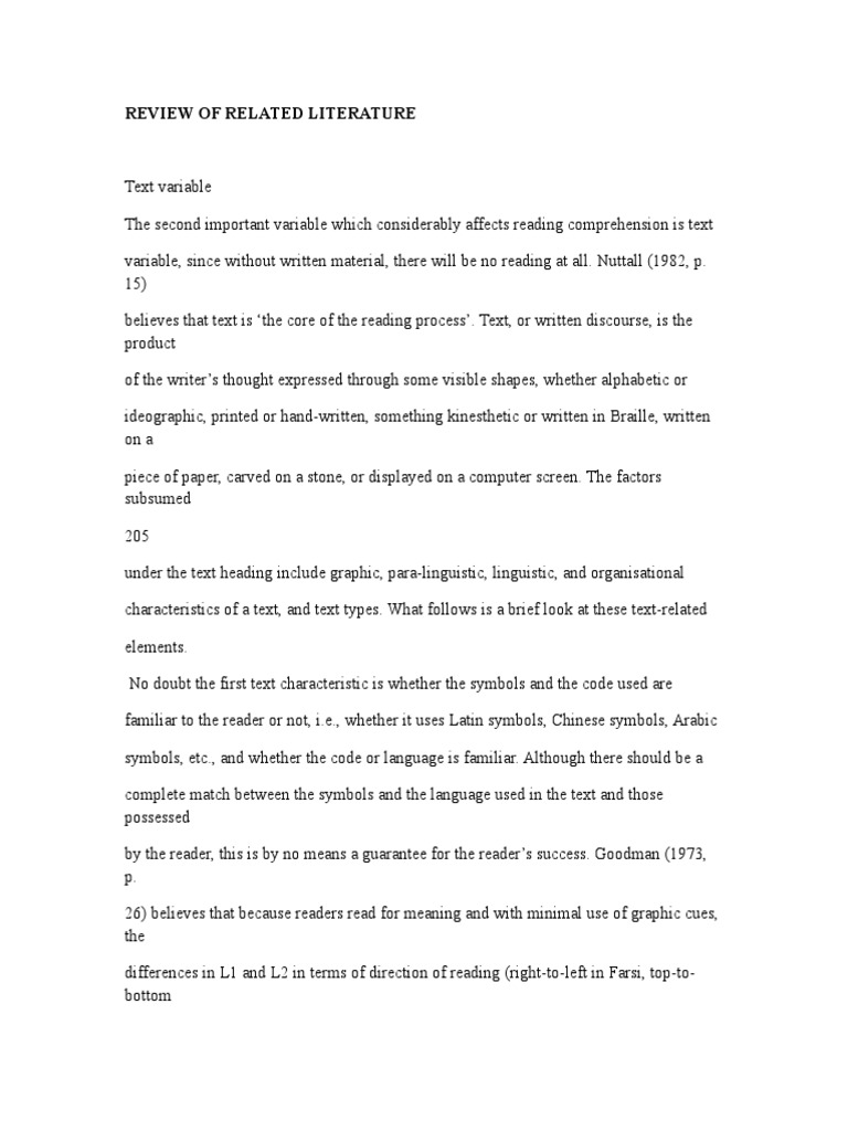 Text Variables in Reading Comprehension | PDF | Second Language ...