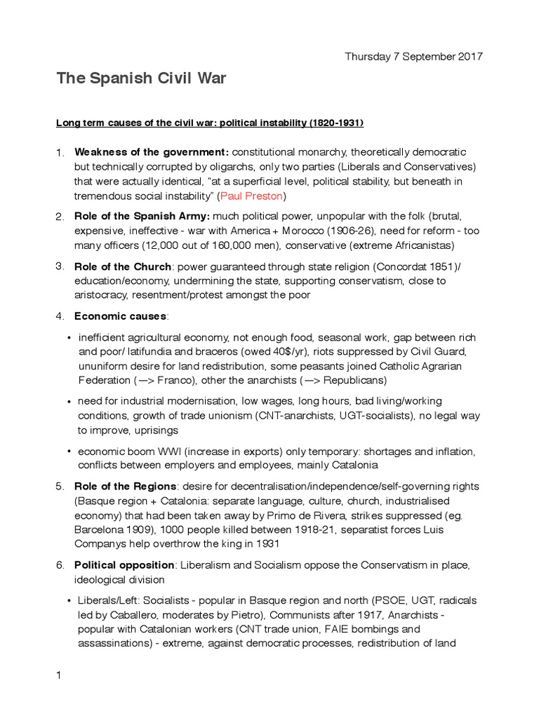 The Spanish Civil War | PDF