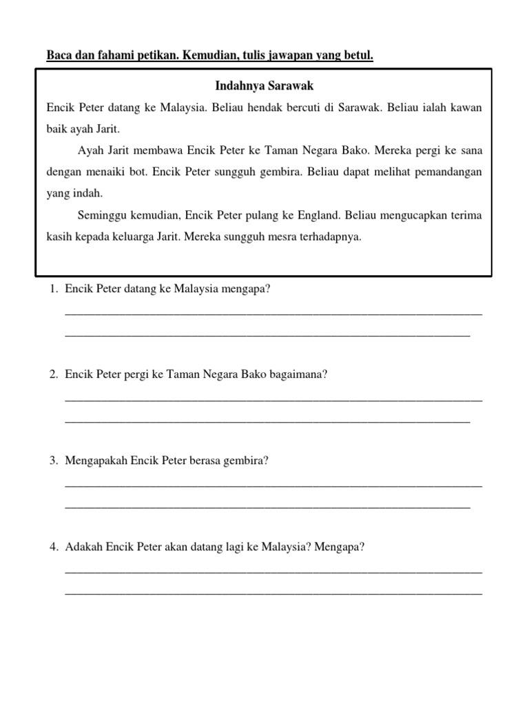 Baca Dan Fahami Petikan | PDF