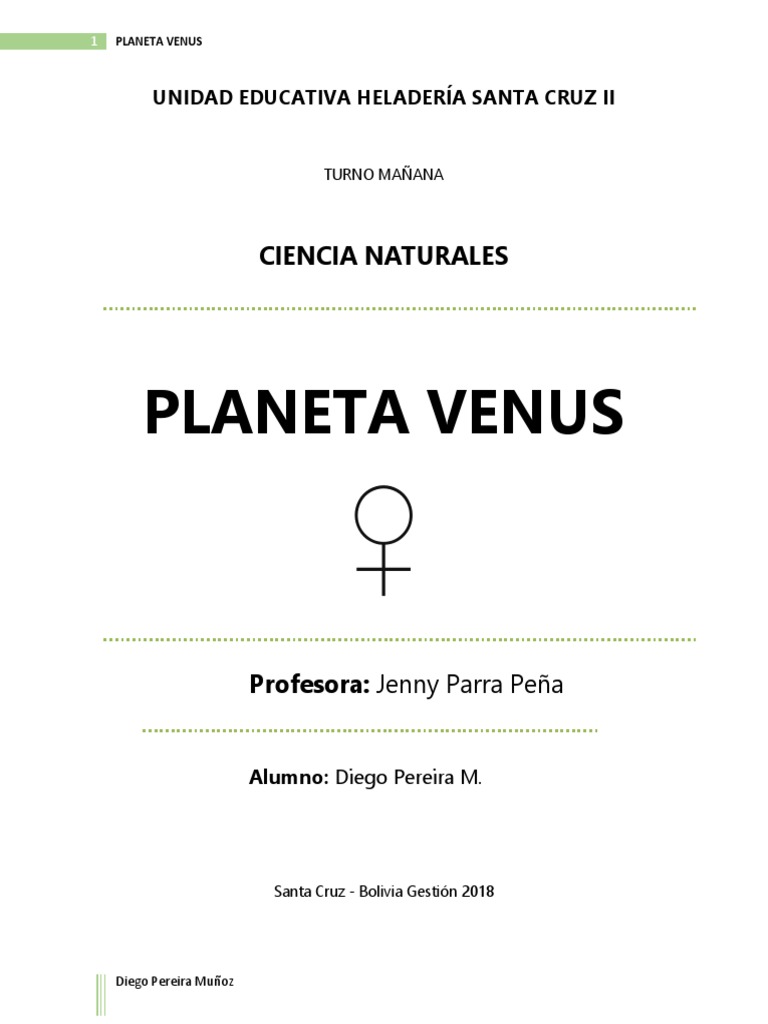 Planeta Venus | PDF | Venus | Atmósfera
