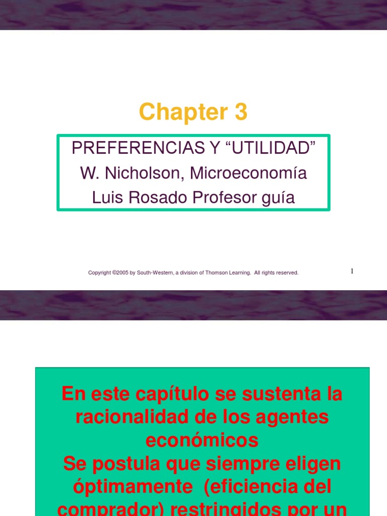 Walter Nicholson Cap 3 PPT Abc Microeconomia | PDF | Microeconomía ...