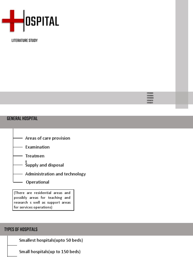 HOSPITAL LITERATURE STUDY: KEY AREAS AND DESIGN CONSIDERATIONS | PDF ...