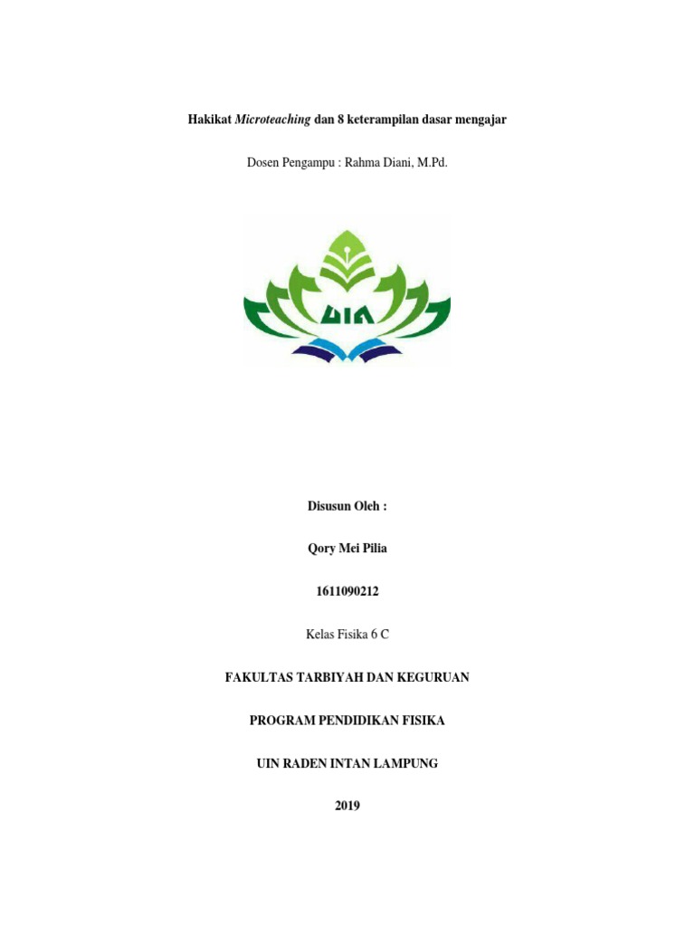 Hakikat Microteaching Dan 8 Keterampilan Dasar Mengajar | PDF