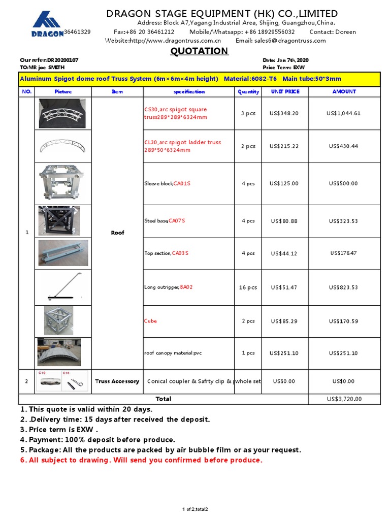 Doom Roof Truss | PDF | Business