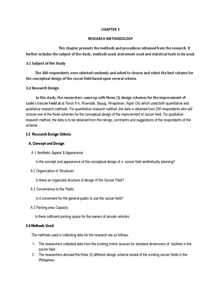 Thesis Chapter 3 | PDF | Methodology | Evaluation Methods