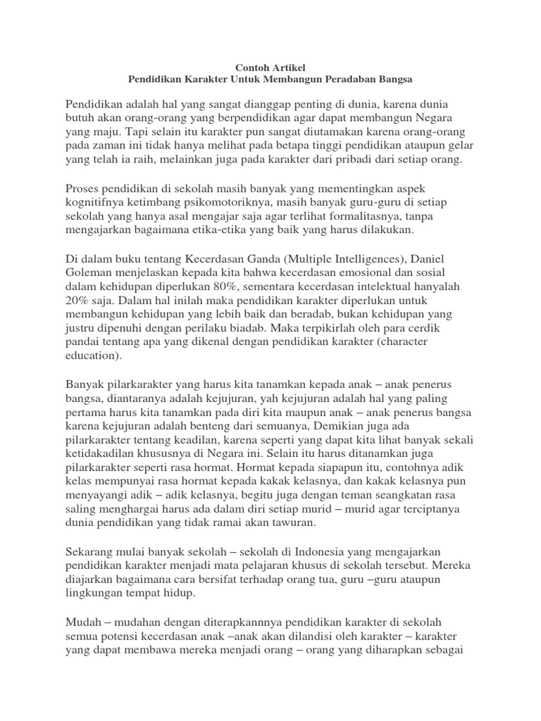 Contoh Artikel | PDF