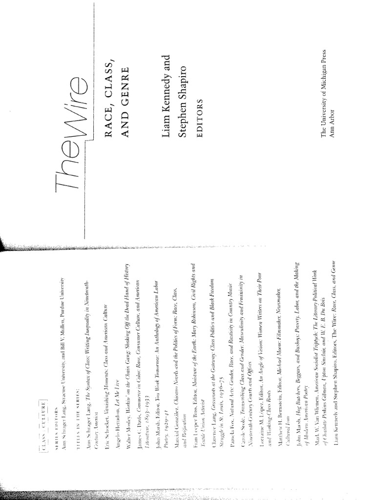 Kennedy, Liam & Stephen Shapiro - The Wire - Race, Class, and Genre | PDF