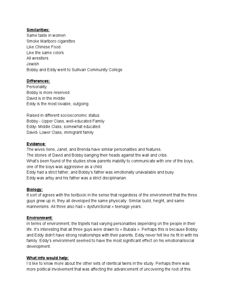 Three Identical Strangers | PDF