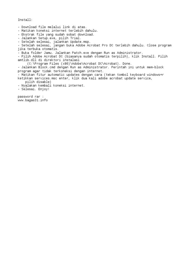 Cara Install Bagas31 | PDF