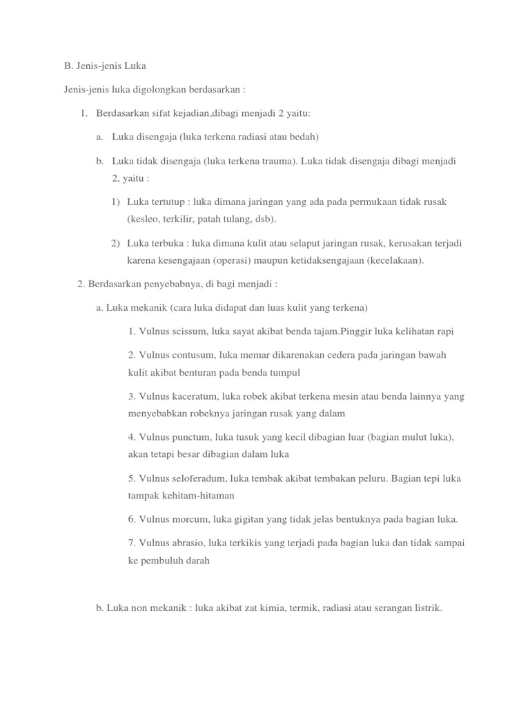 Jenis Luka | PDF