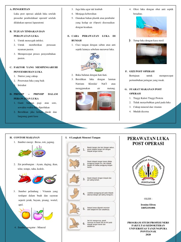 Leaflet Perawatan Luka Post Operasi | PDF