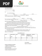 Land Conversion Application Form | PDF | Common Law | Social Institutions