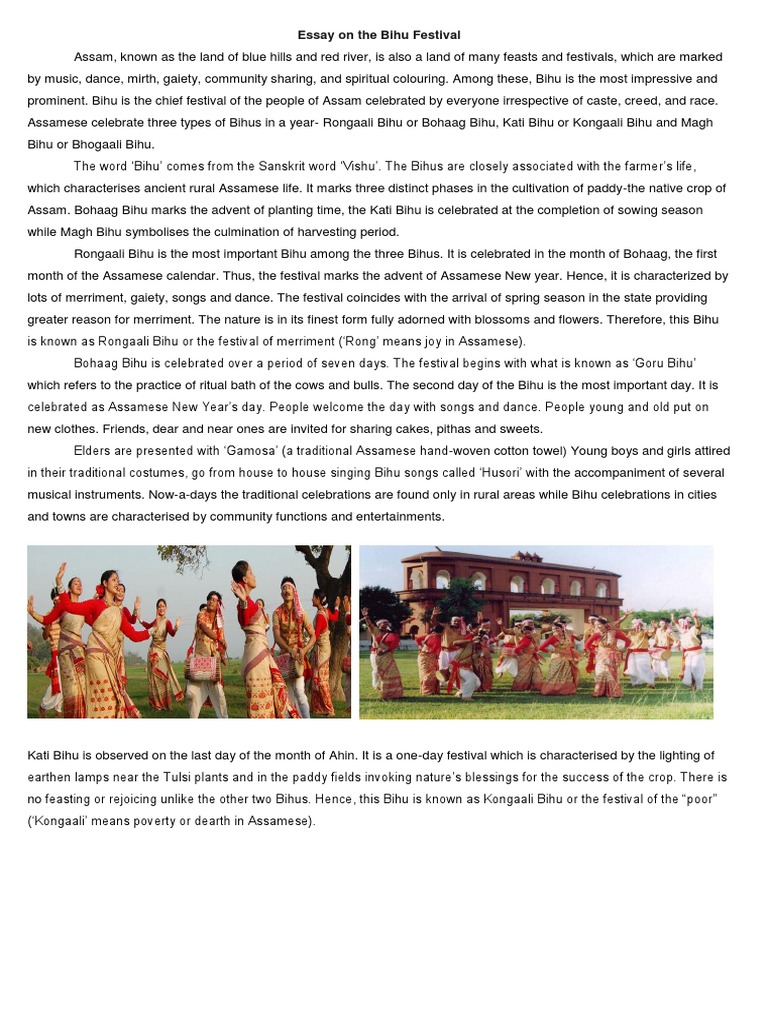 Essay On The Bihu Festival | PDF
