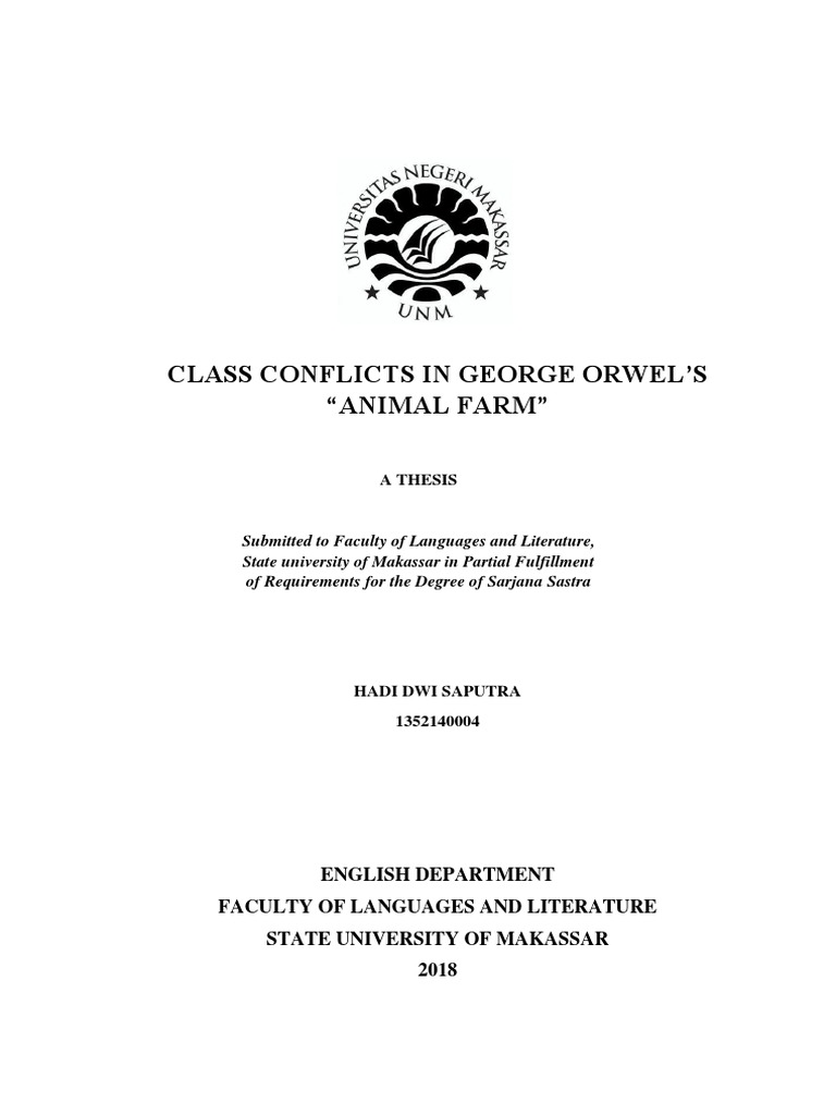 Class Conflicts in Animal Farm Analysis | PDF | Social Conflict ...