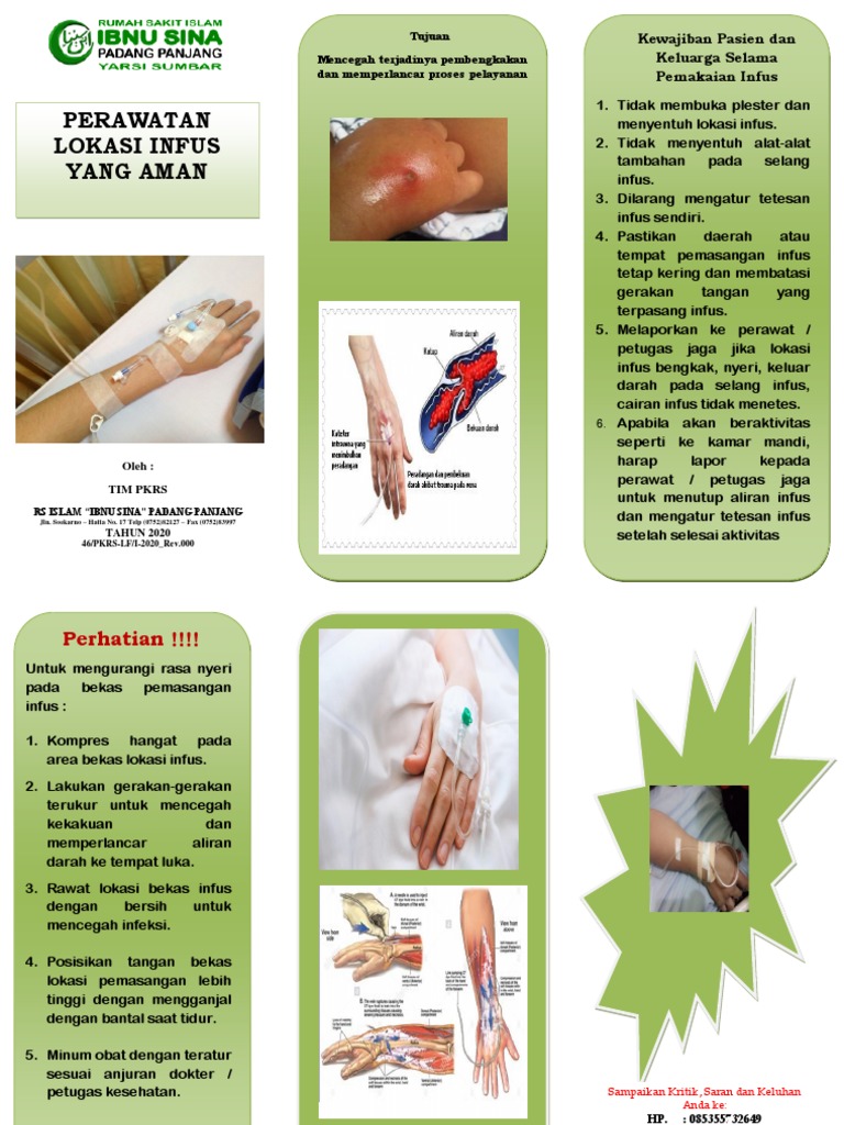 Leaflet Perawatan Lokasi Infus | PDF