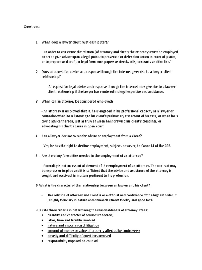Questions For Pale | PDF | Lawyer | Ethical Principles