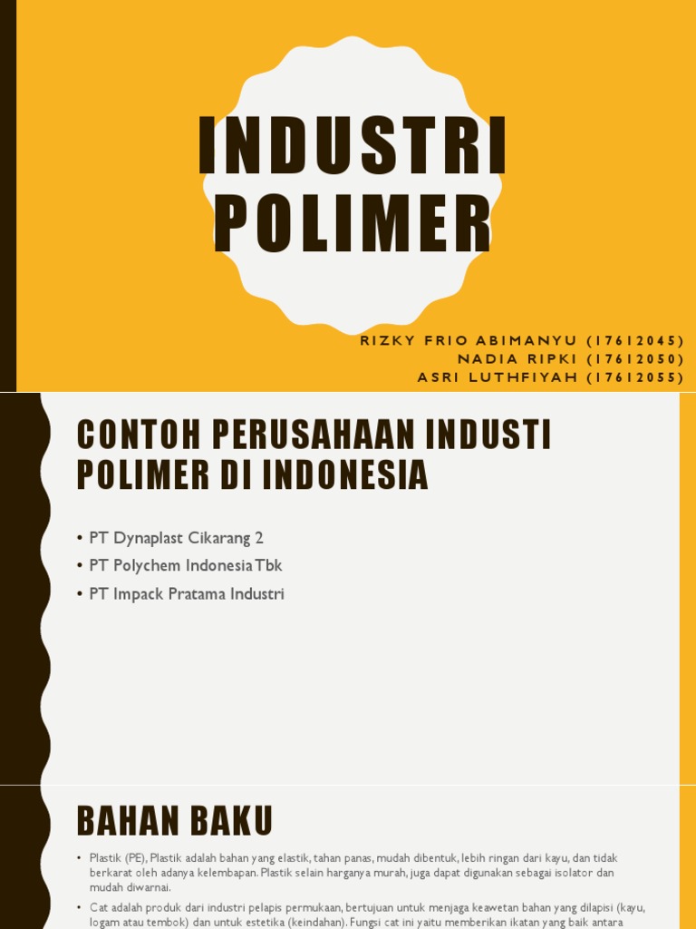 Industri Polimer | PDF | Seni