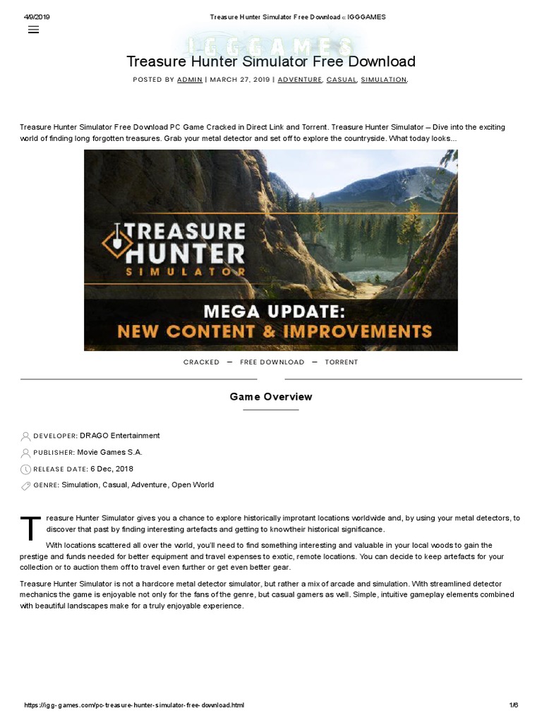 Treasure Hunter Simulator Free Download IGGGAMES | PDF | 64 Bit Computing | Operating System