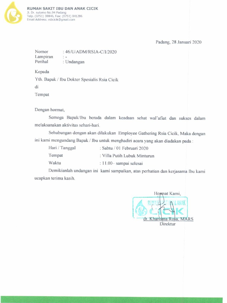 Surat Undangan EMployee Gathering PDF | PDF