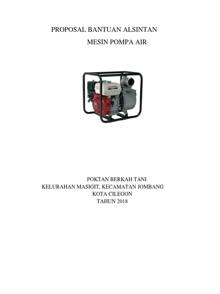 Proposal Mesin Alsintan | PDF