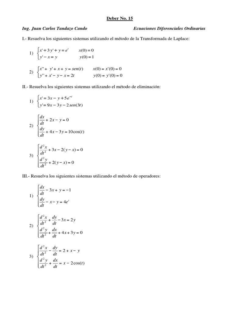 Deber 15 de EDO | PDF | Métodos y materiales de enseñanza | Informática