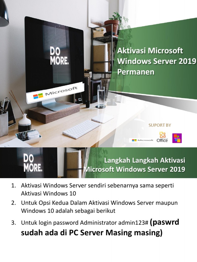 Aktivasi Microsoft Windows Server | PDF | Bisnis | Komputer