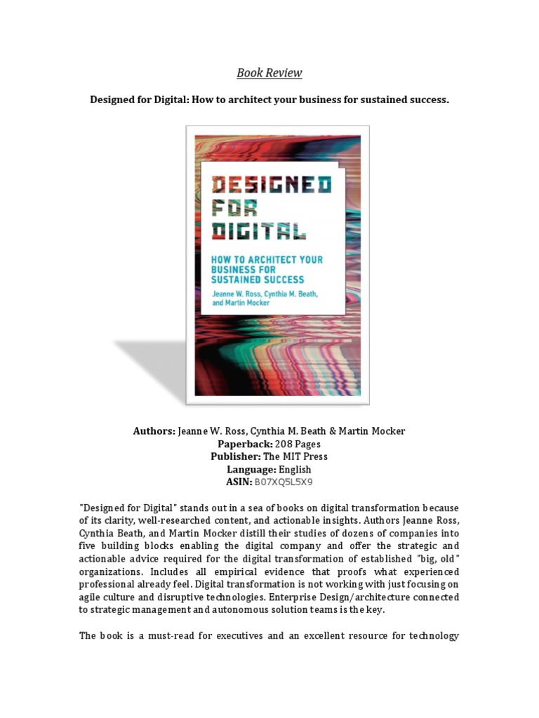 Book Review - Designed For Digital | PDF | Strategic Management | Design