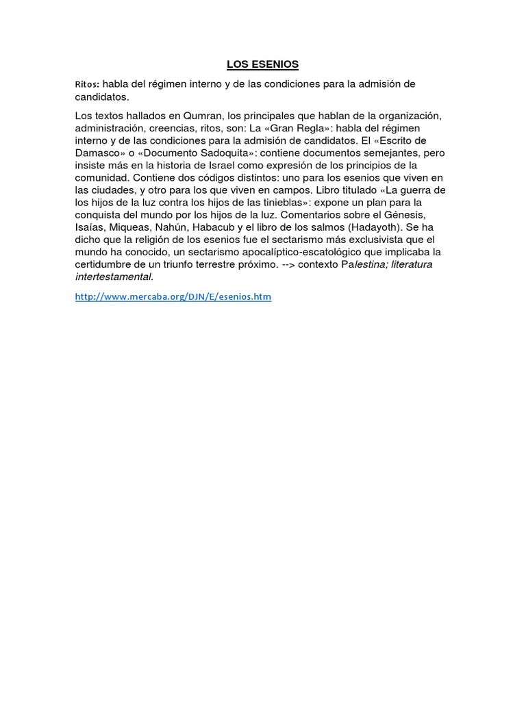 Los Esenios | PDF