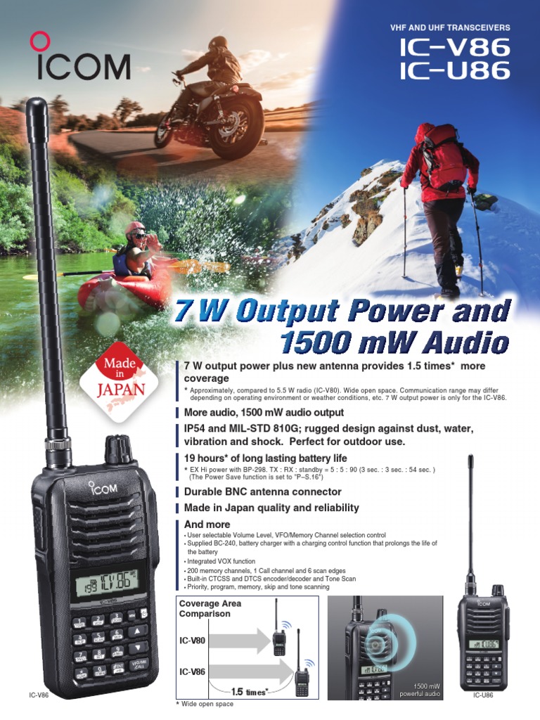IC V86 Product Brochure 06 05 2019 | PDF | Battery Charger | Decibel