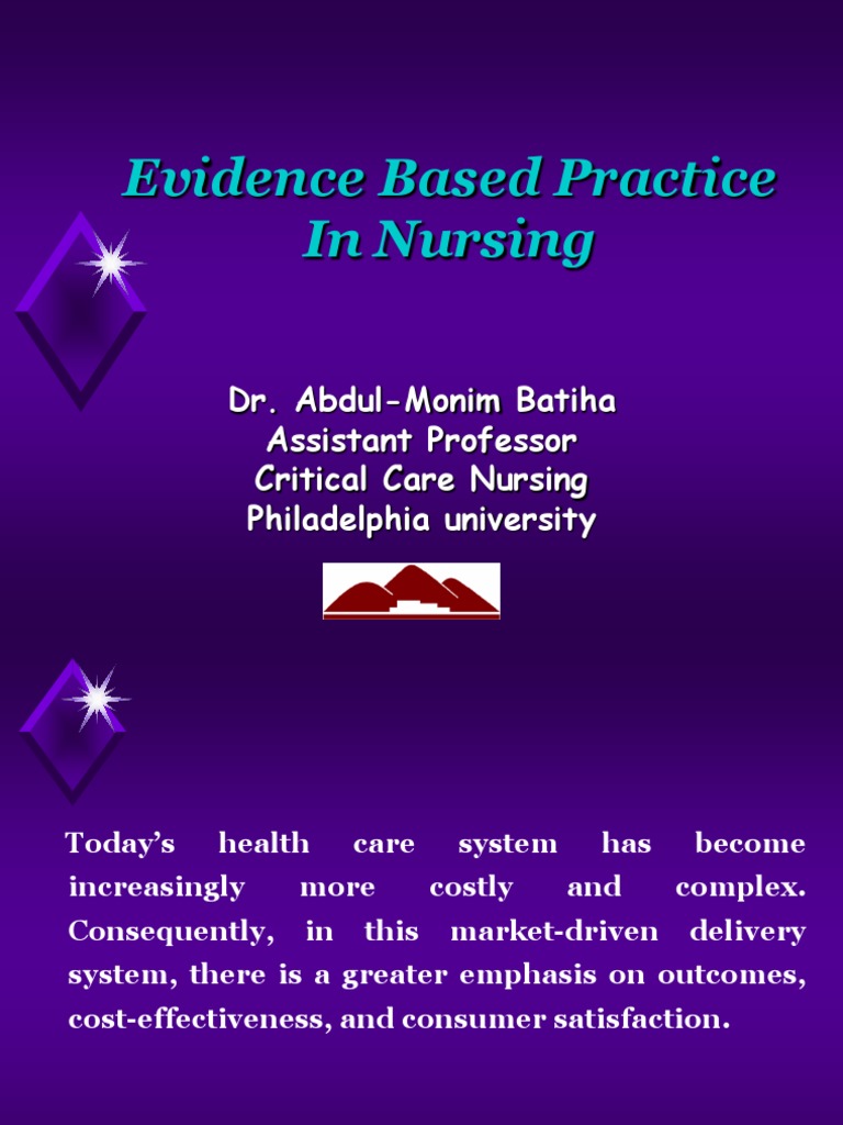 Evidence-Based Practice in Nursing | PDF | Evidence Based Medicine ...
